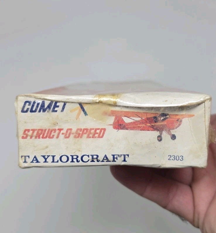 Vintage 1950's Taylorcraft COMET Balsa Wood Airplane Model Kit Structo ...