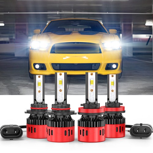 4Pc for Dodge Charger 2011-2013 2014 9005+H11 led faro High/Low Headlight 6000k | eBay