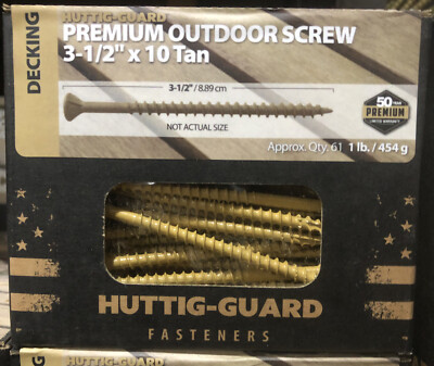 1 Lbs. Huttig-Guard 3-1/2”x #10 Pro Outdoor Decking Screw T-25 Star ...