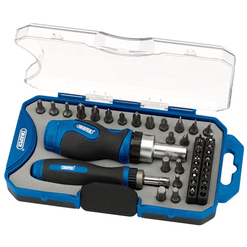 DRAPER RATCHET SCREWDRIVER AND BIT SET (42 PIECE) 46479 5010559464791 ...