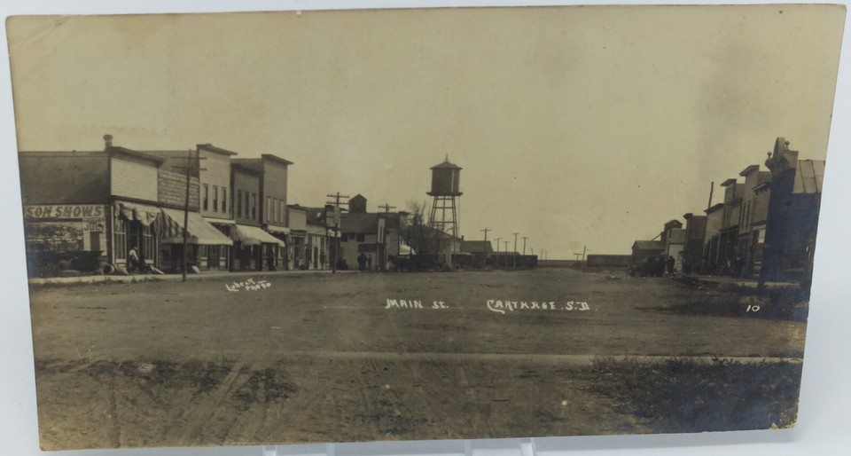 Post Card RPPC Main Street Carthage South Dakota | eBay