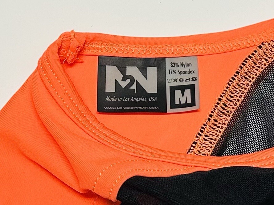 N2N BODYWEAR SHEER SKIN TANK TOP NEON ORANGE - RARE! | eBay