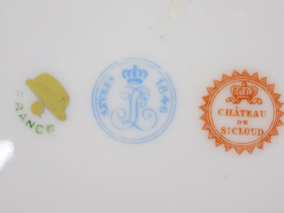 19th Century Sevres Hand Painted Portrait Plate (1846) Chateau St ...