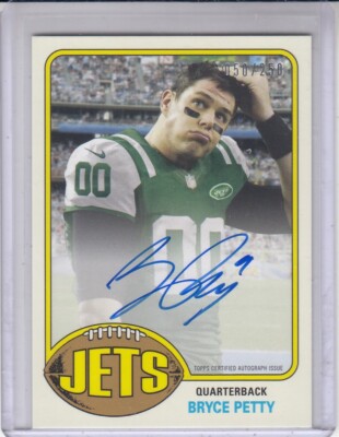 BRYCE PETTY 2015 Topps '76 Autograph #76ABP 50/250 Jets | eBay