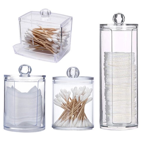 Coton-Tige Cosmétique Organisateur De Coton Rond Acrylique Transparent ...