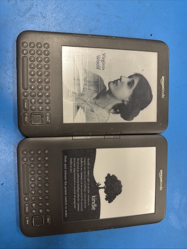 X2 Amazon Kindle Keyboard D00901 3rd Gen 4GB Wi-Fi eBook Reader For ...
