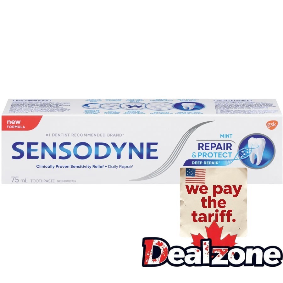 6x Sensodyne Repair & Protect Deep Repair Toothpaste Mint Novamin 75ml ...