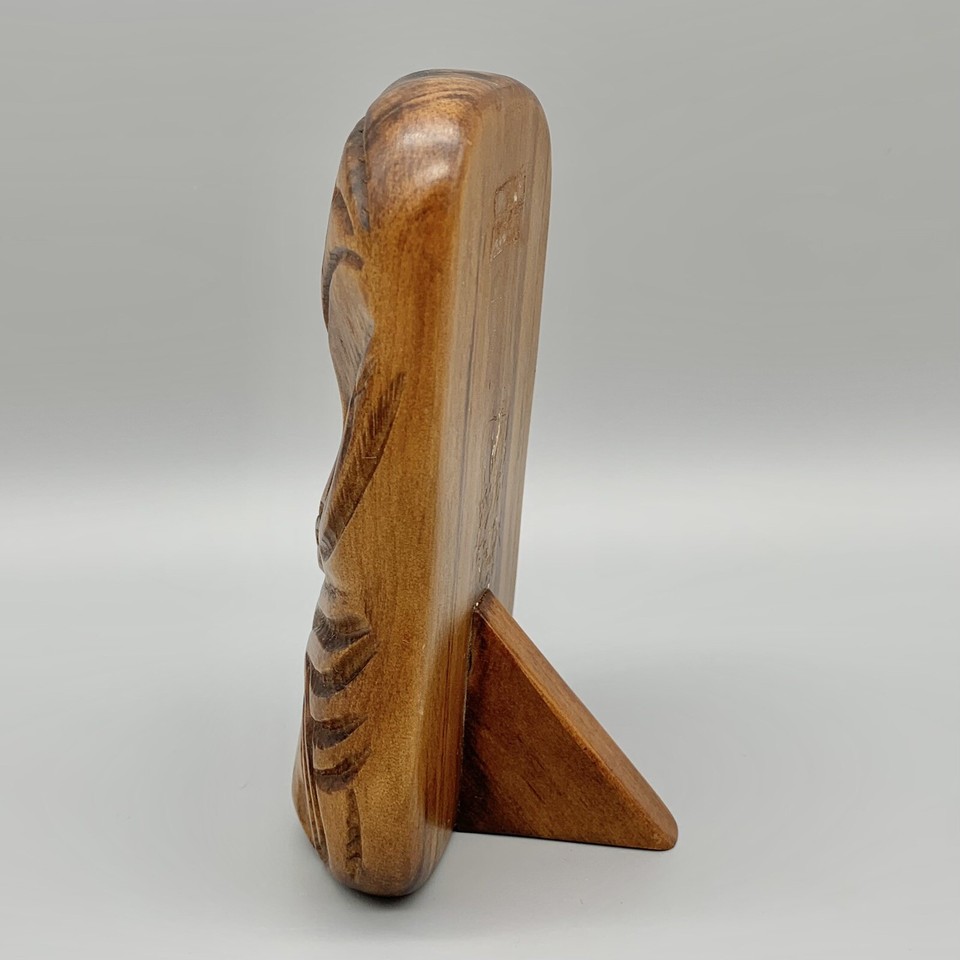 Hand Carved Wood Maori NZ Wheku Decorative Koruru Mask 5.5" Abalone ...