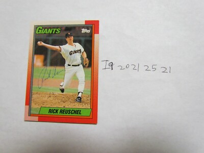 1990 Topps Rick Reuschel Signed Baseball Card | eBay
