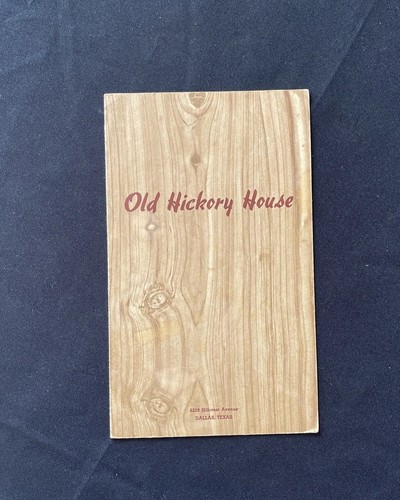 1951 Restaurant Menu Old Hickory House Dallas Texas | eBay