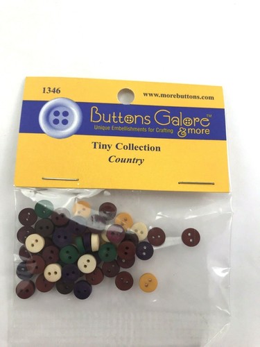 Buttons Galore Tiny Button Embellishments country colors NIP scrapbook craft sew | eBay