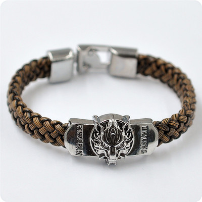 New Final Fantasy Bracelet Wolf Head Leather | eBay