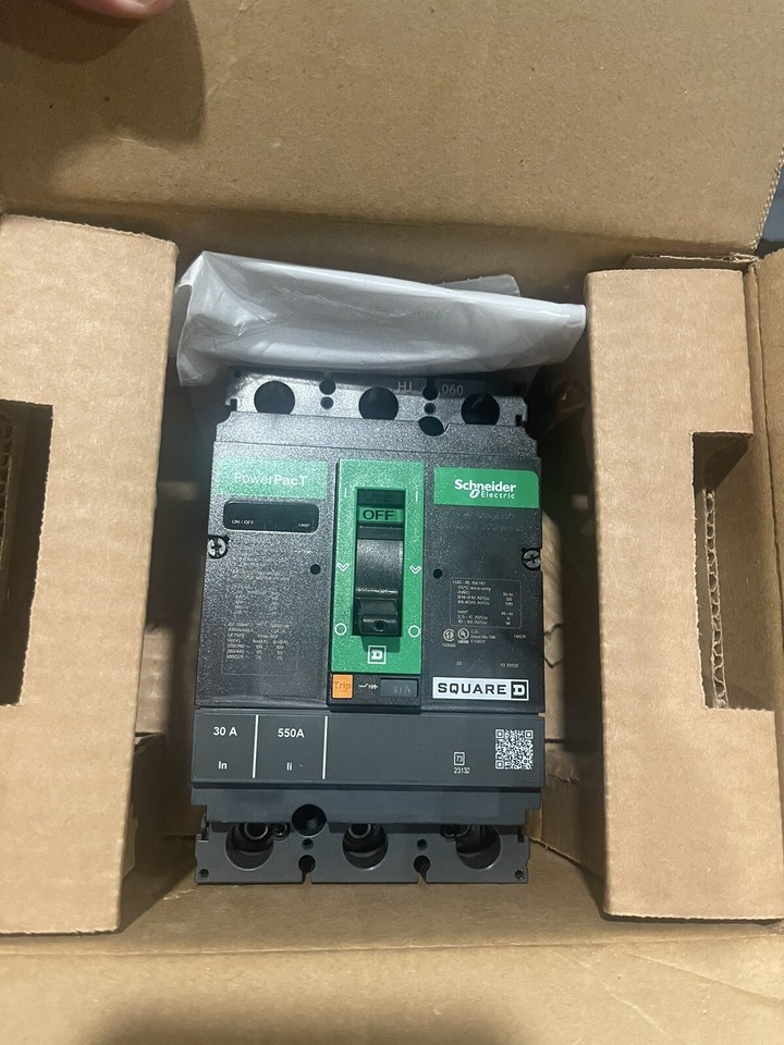 Square D HJL36030 Power Pact H 30 A 3-Pole Thermal Magnetic Circuit ...