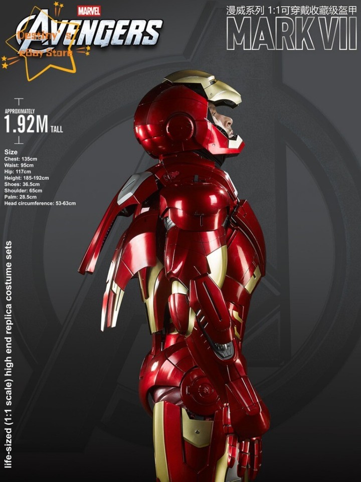 Killerbody 1/1 Iron Man MK7 Real Wearable Full Body Armor Cotume Props ...