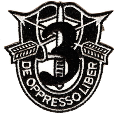 3rd Special Forces Group Crest Black 3 Patch | eBay