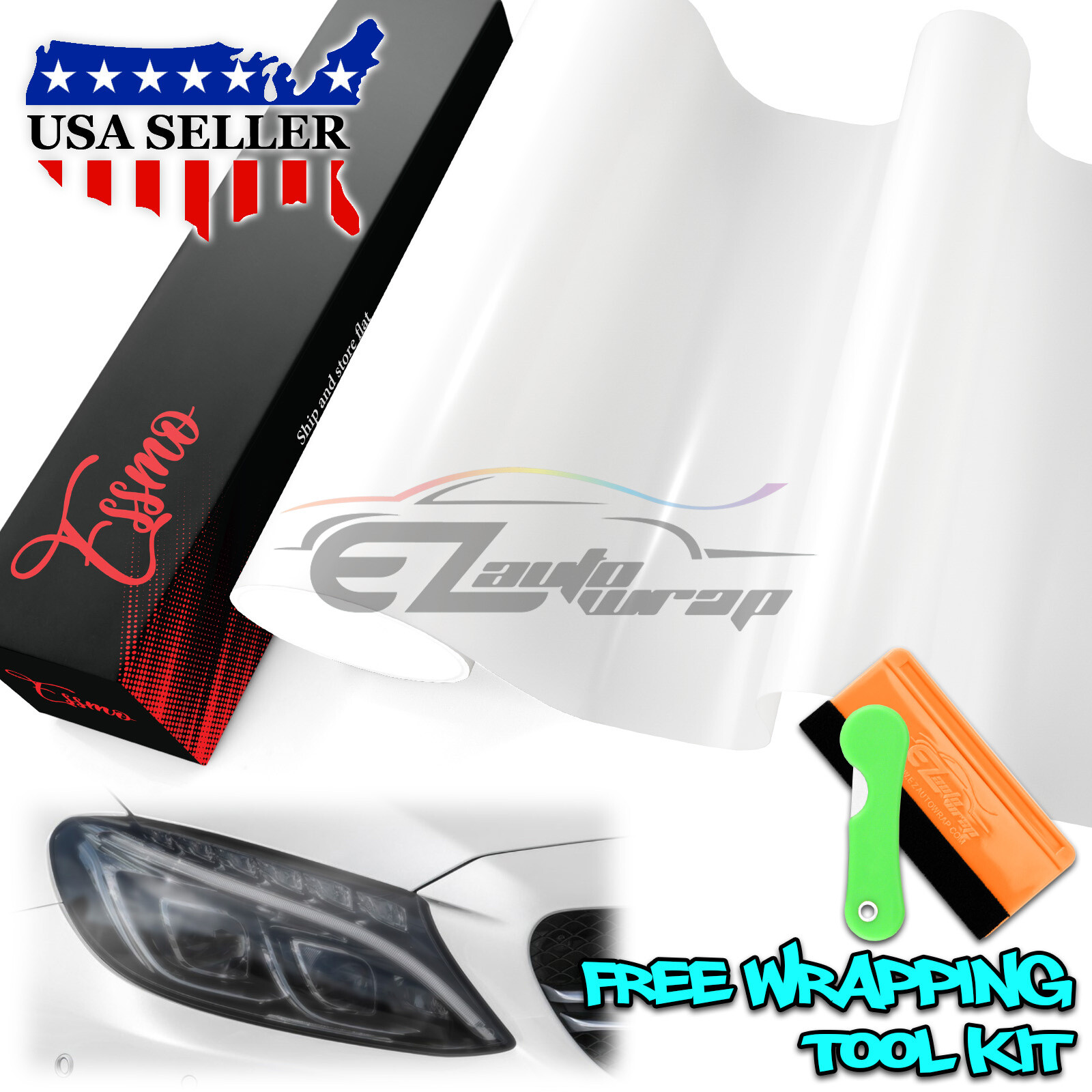 Headlight TPU Tint Matte Clear PPF Protection Film Tail Light Fog ...