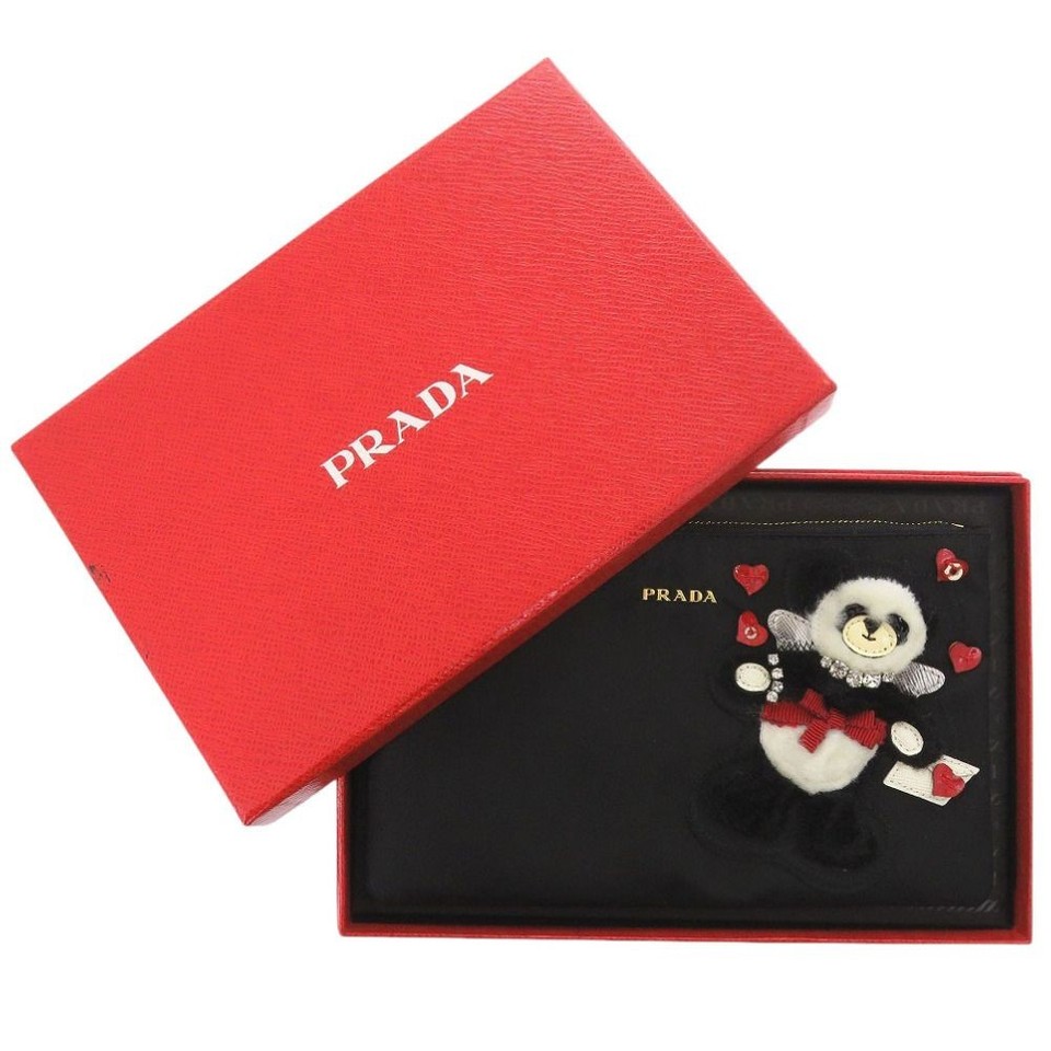 Prada Panda Nylon Black Pouch Women's Small Crossbody Authentic Bag | eBay