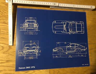 Blueprint Datsun 280Z Mße 29,8 X 36,3cm Qualitätsdruck 300gr matt | eBay