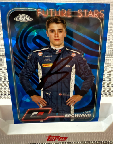 Luke Browning signed 2024 F1 Chrome Official Card - F3 Future Stars ...
