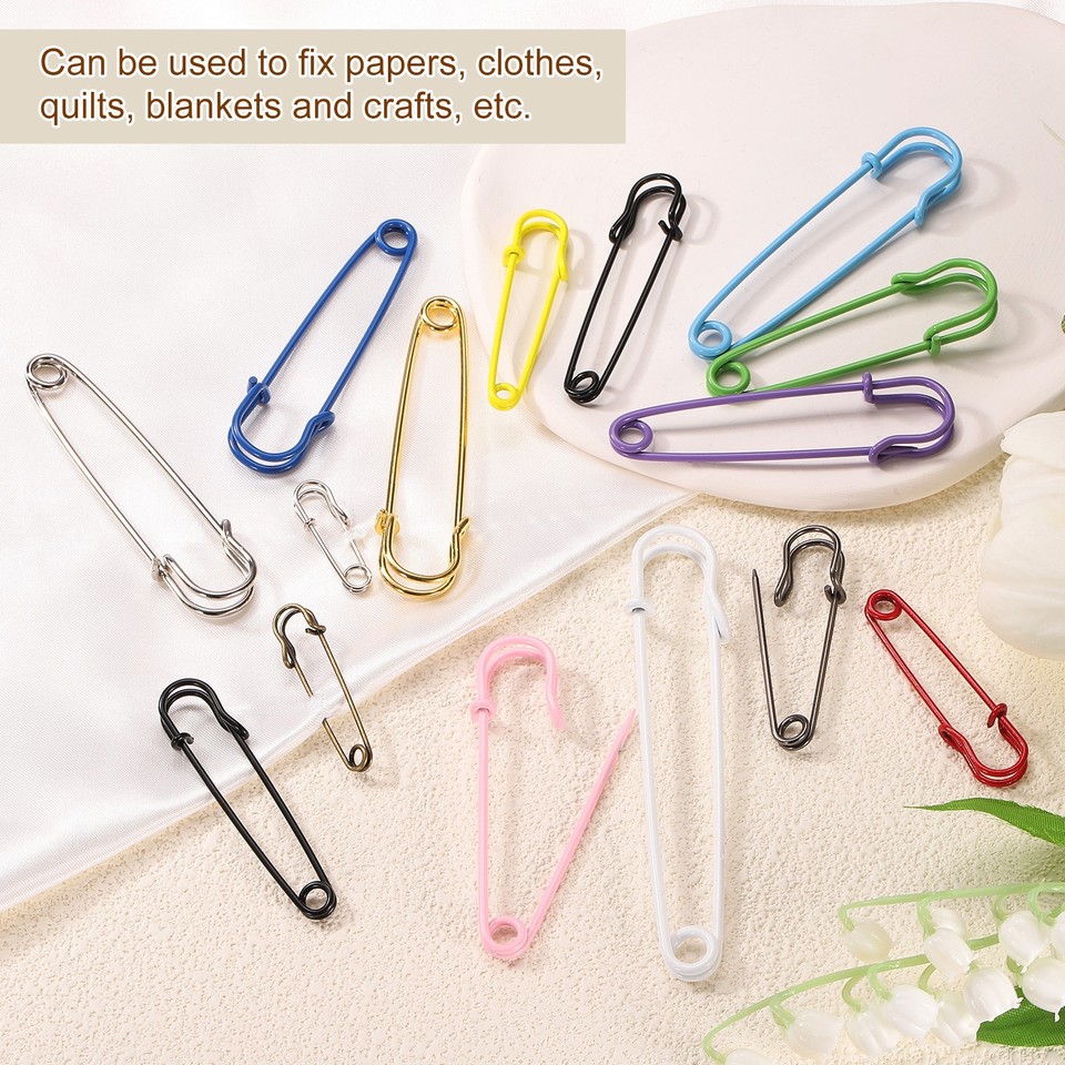 30pcs Safety Pins 60mm Electroplated Large Safety Pin for Clothes ...
