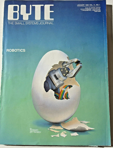 Byte Magazine 1986 Rare Early Robotics Autonomous Navigation Computers ...
