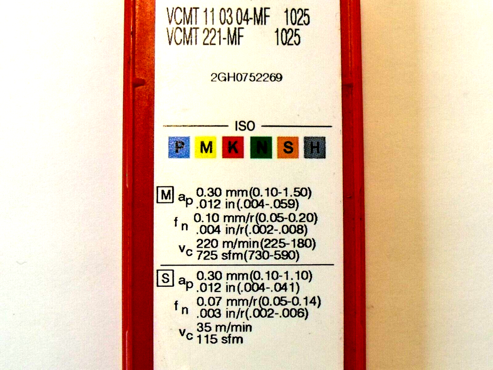 (10) NIB Sandvik Coromant VCMT 221-MF 1025 Carbide Inserts VCMT 11 03 ...