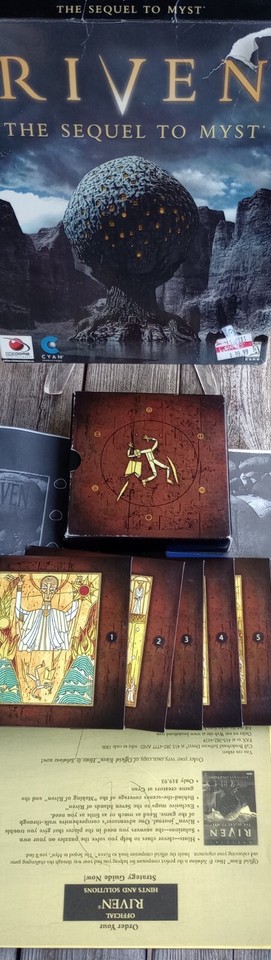 Riven The Sequel To Myst (PC/Mac CD-ROM) Video Game Cyan 1997 BIG BOX ...