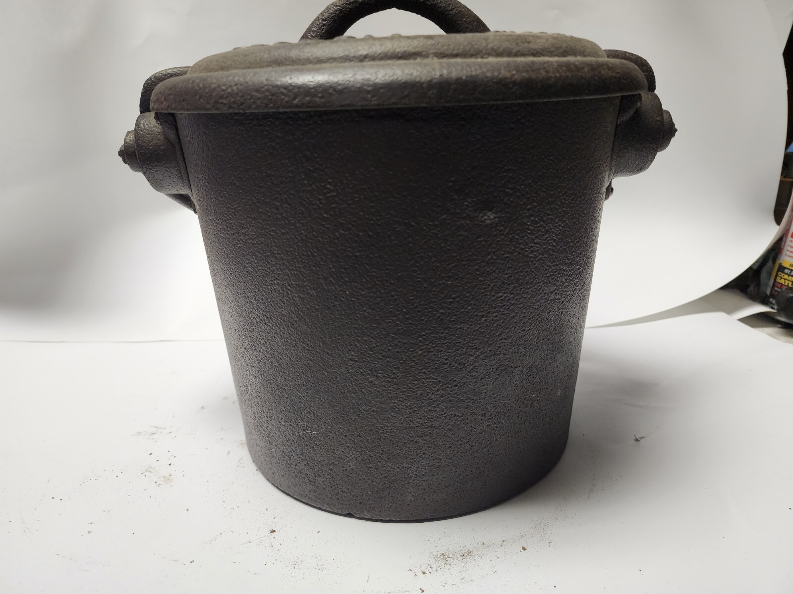Antique Feb 3 1880' ET Barnum Cast Iron Bucket Pail Jail Cell Chamber ...