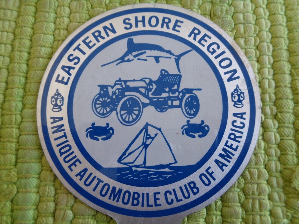 Vintage Eastern Shore Region AACA LICENSE PLATE TOPPER Badge Emblem MD ...