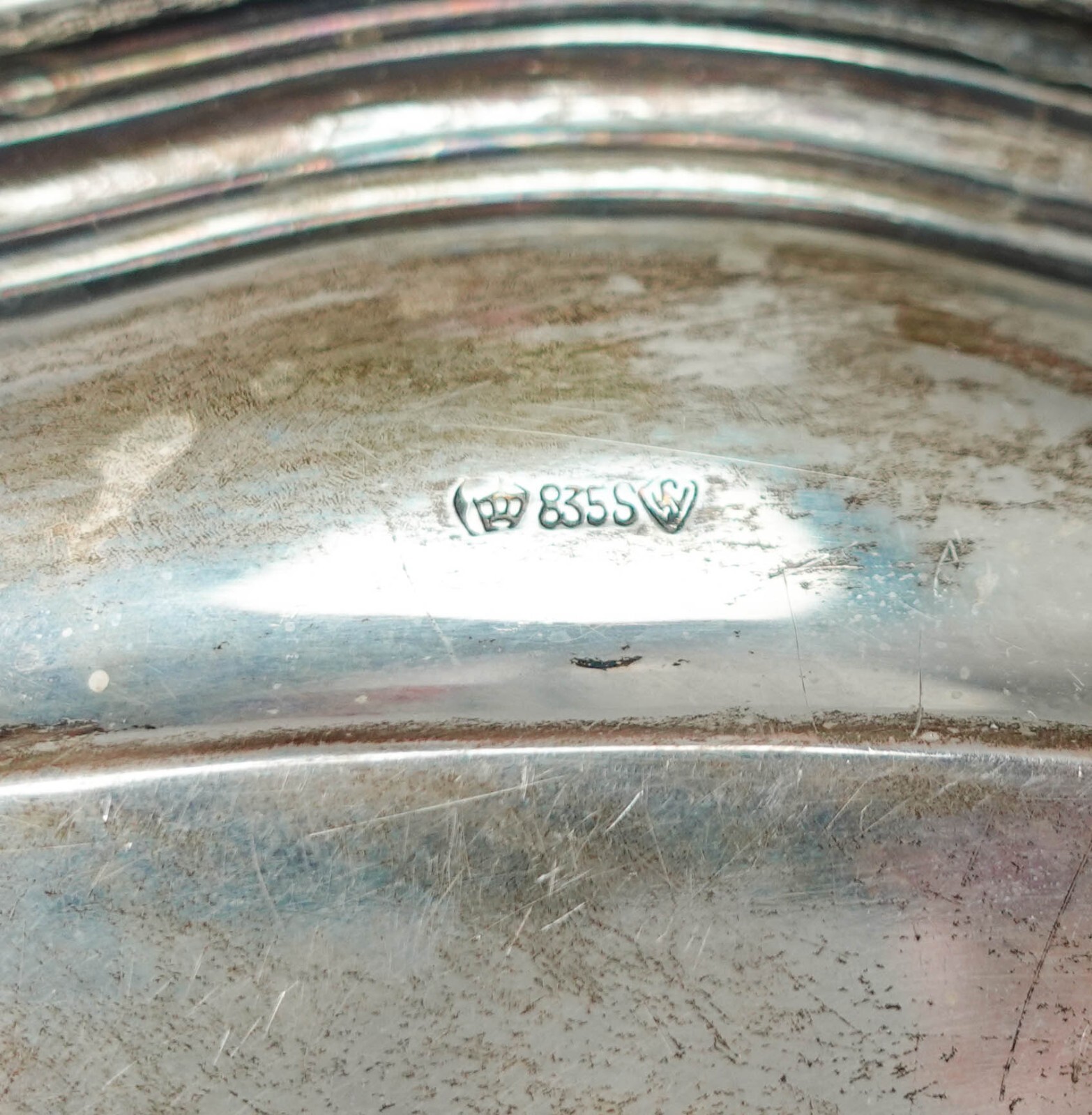 Lutz & Weiss German Antique 835 Silver Oval Serving Platter Tray 328 ...