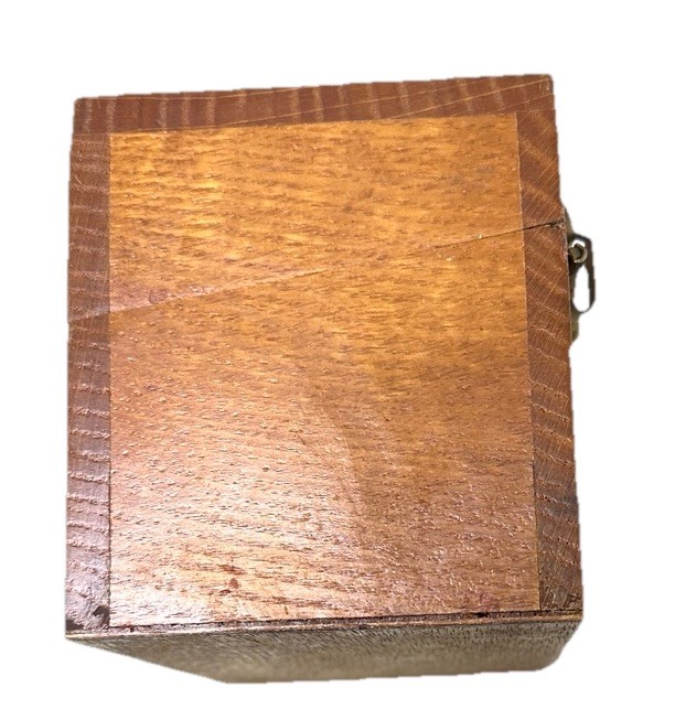 Vintage Recipe Box Wooden Brass Recipe Plate Hinged Divider Included ...