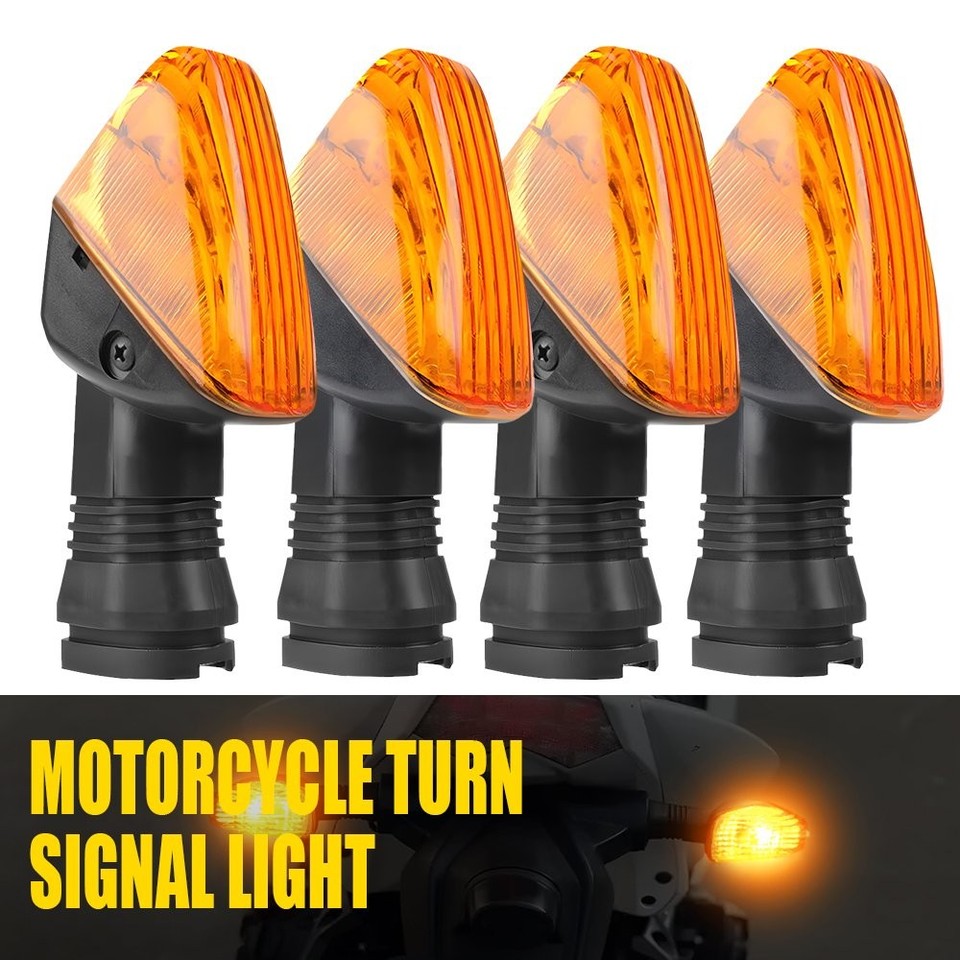 Amber Lens 4x Front Rear Turn Indicator Signal Lamp For Kawasaki KLR ...
