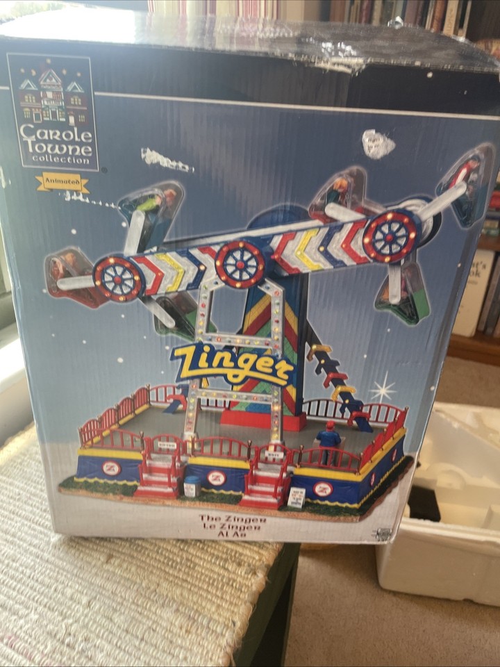 LEMAX Carole Towne ZINGER Animated Holiday Village Carnival Rare! READ ...