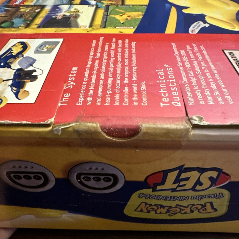 BRAND NEW Pikachu Nintendo 64 N64 Console Toys"R"US Set Pokemon ...