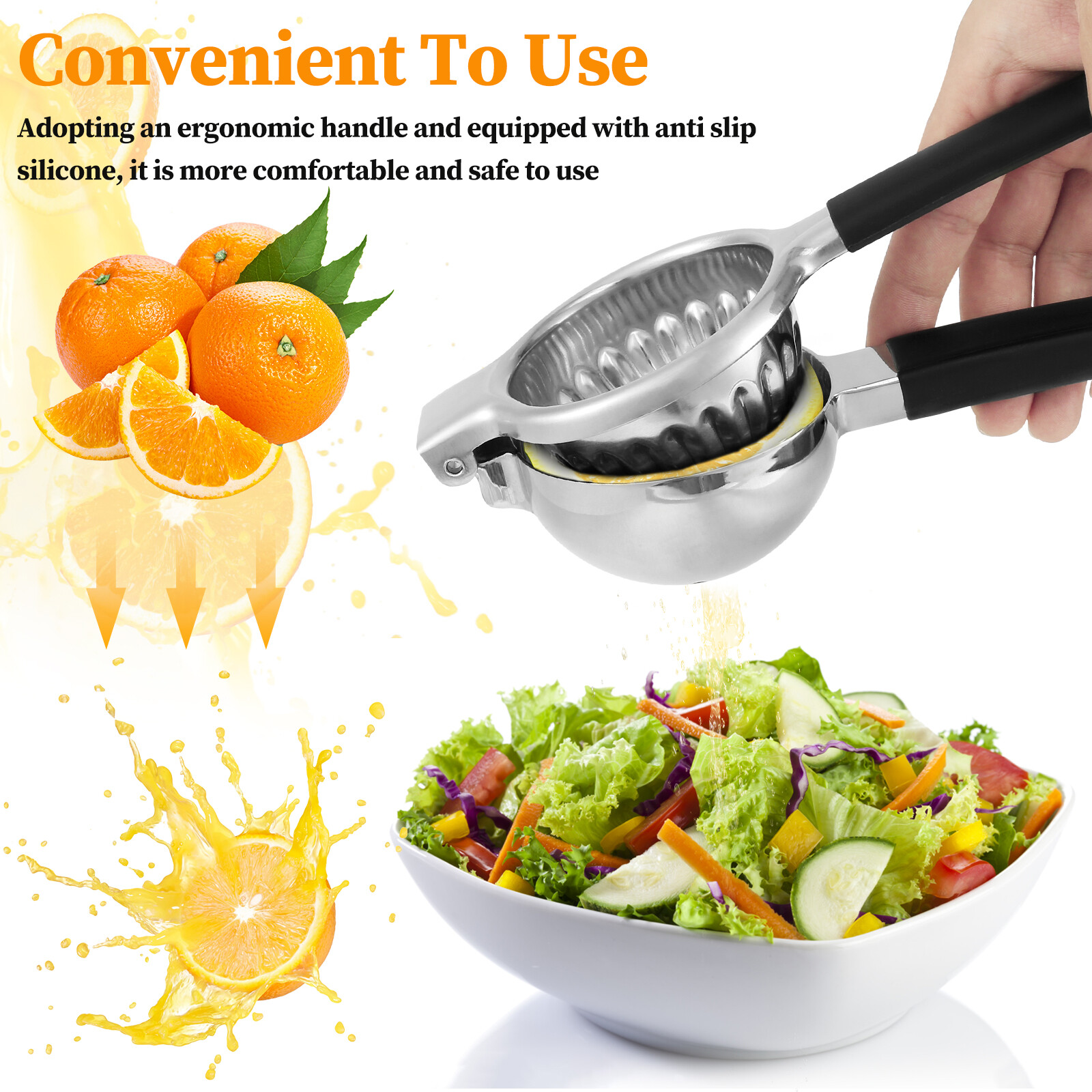 Lemon Manual Squeezer Easy to Use Lemon Lime Juicer 304 Stainless Steel ...