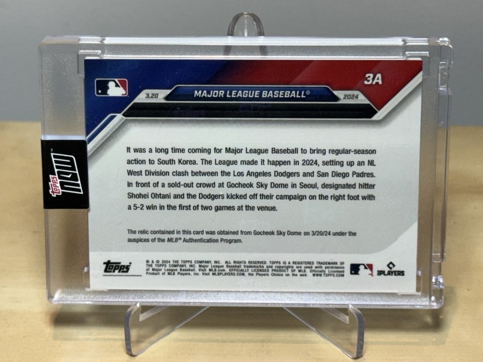 SHOHEI OHTANI * DODGER DEBUT GAME-USED BASEBALL RELIC MLB HOLO 2024 ...