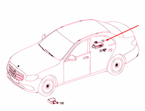 Mercedes-Benz E W213 Tire Pressure Check Control Unit A0009002013 OEM ...