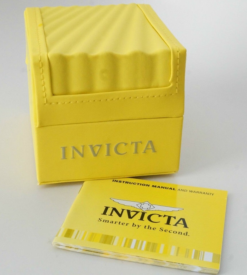 INVICTA 0856 MEN'S DRESS DAY&DATE TACHYMETER GOLD DIAL BLACK LEATHER ...