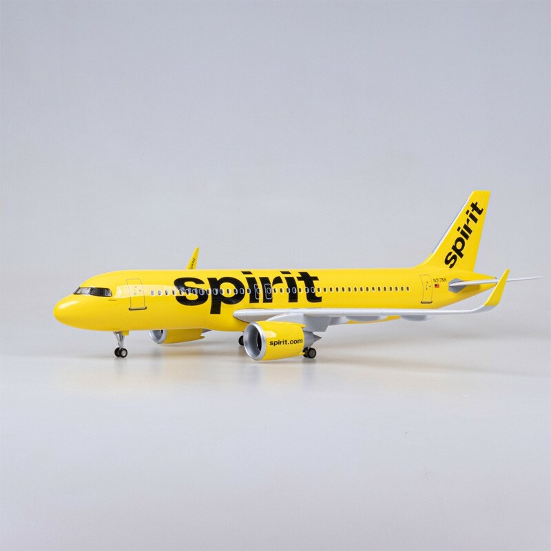 1/80 The USA Airbus A320neo passengerPlane Yellow Voice Light & Wheels ...