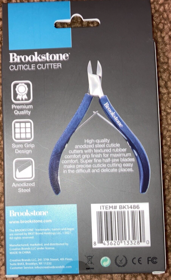 Brookstone Manicure Pedicure Professional Nail Cuticle Cutter (1 box ...