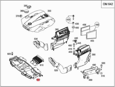 Genuine Cold Air Induction MERCEDES S212 W212 2125000655 | eBay