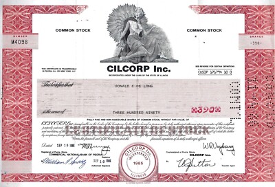 CILCORP (Central Illinois Light Company) Inc., Illinois, 1986 (390 ...