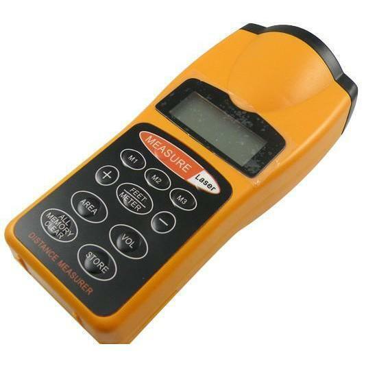 New Digital LCD Ultrasonic Distance Measure Meter Laser Pointer 386 | eBay
