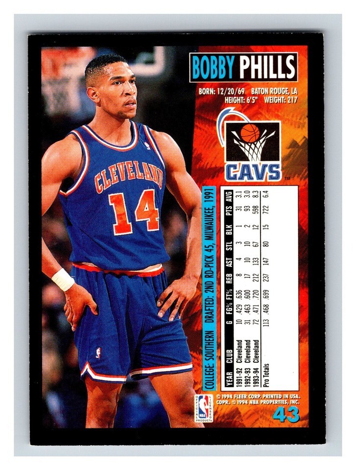 1994 Fleer #43 Bobby Phills Near Mint | eBay