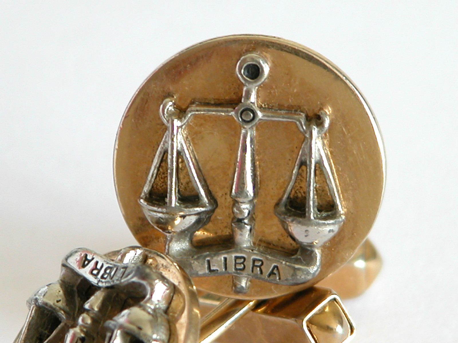 Rare Vtg SWANK LIBRA Scales Balance Silver Gold Tone … - Gem