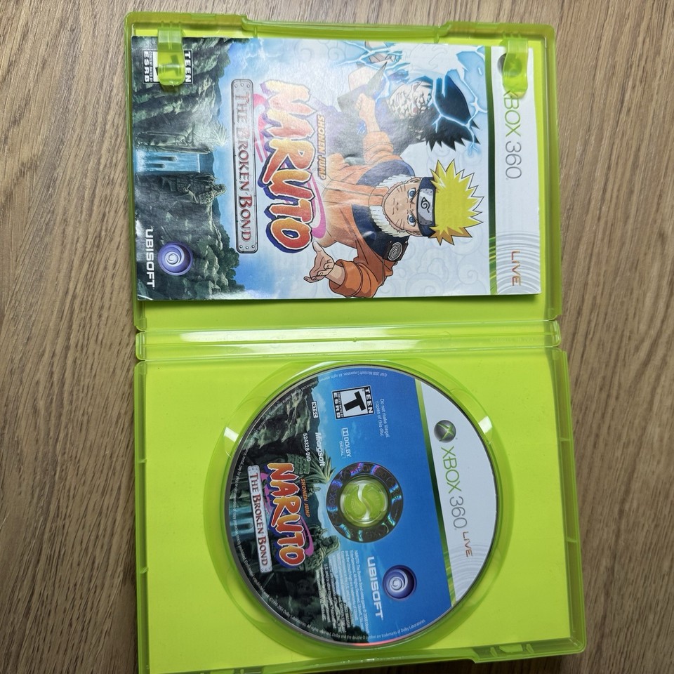 Microsoft Xbox 360 Live Naruto The Broken Bond Video Game Shonen Jump ...