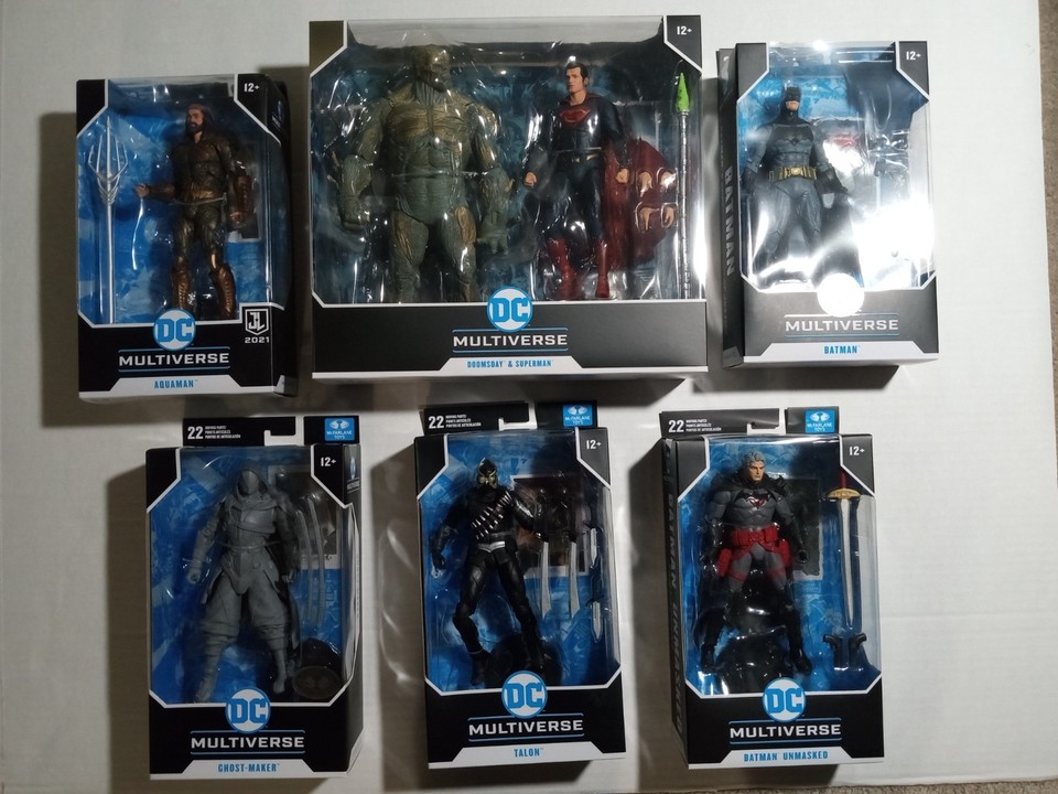 DC Multiverse BvS Batman Superman Doomsday Flashpoint Batman JL Aquaman ...
