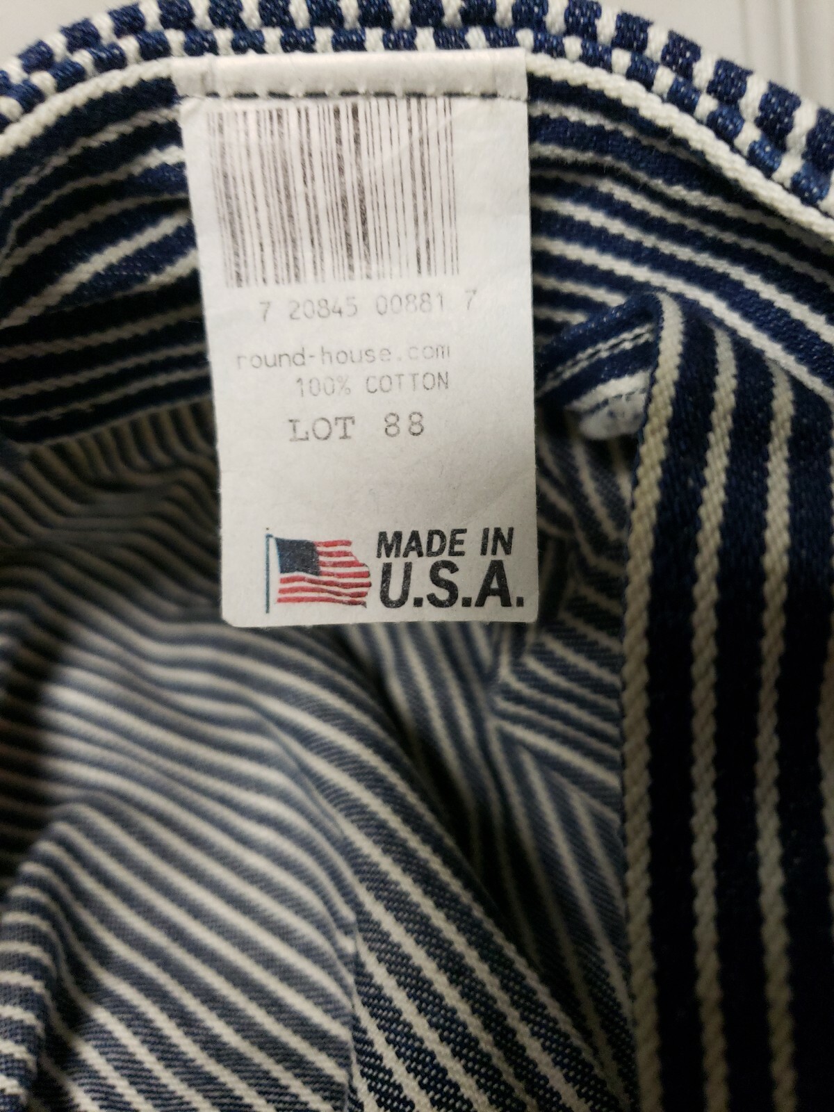 Railroad Stripe Cap Vintage Round House Train Enginee… - Gem