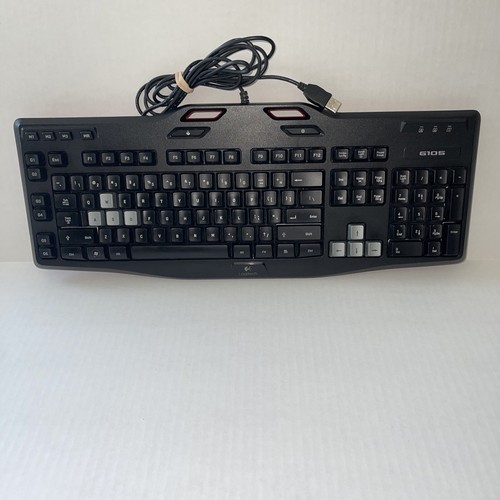 Logitech G105 Model Y-U0013 Wired Gaming Keyboard Black/Red USB Blue ...