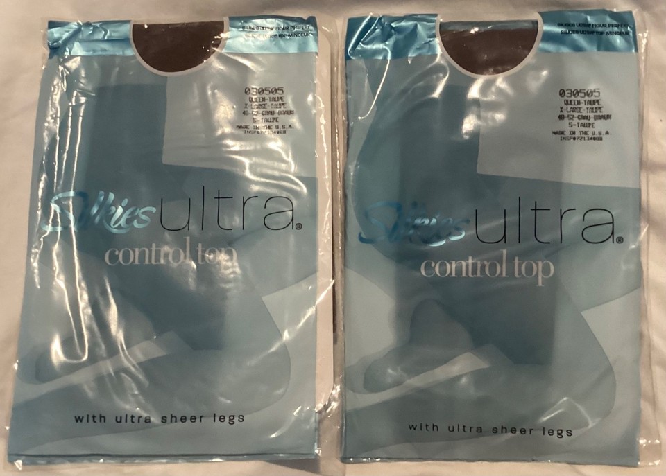 X2 SILKIES Ultra Control Top Tights Shade “Taupe” Size XL -Ultra Sheer ...